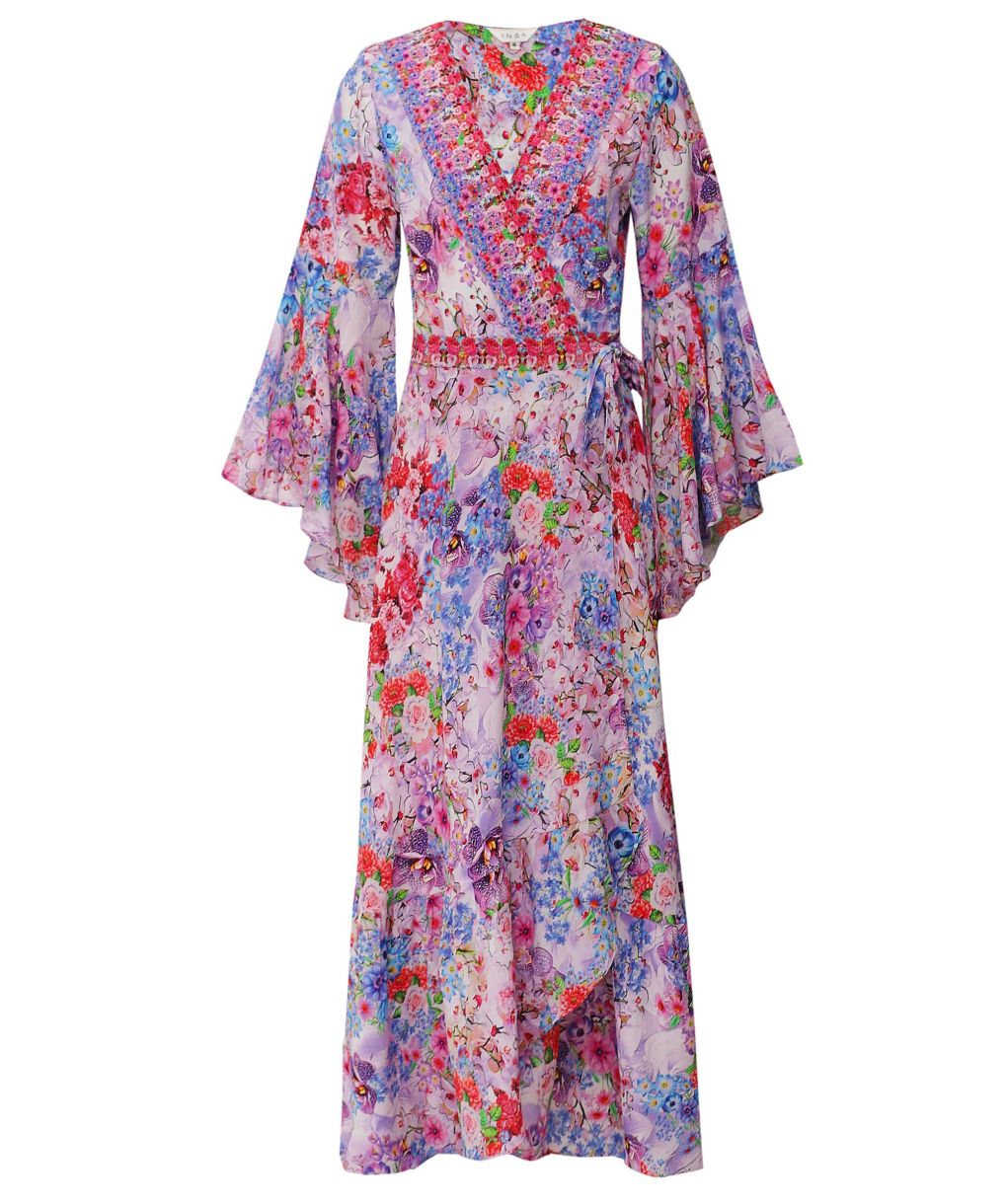 Inoa Silk Daisy Maxi Dress