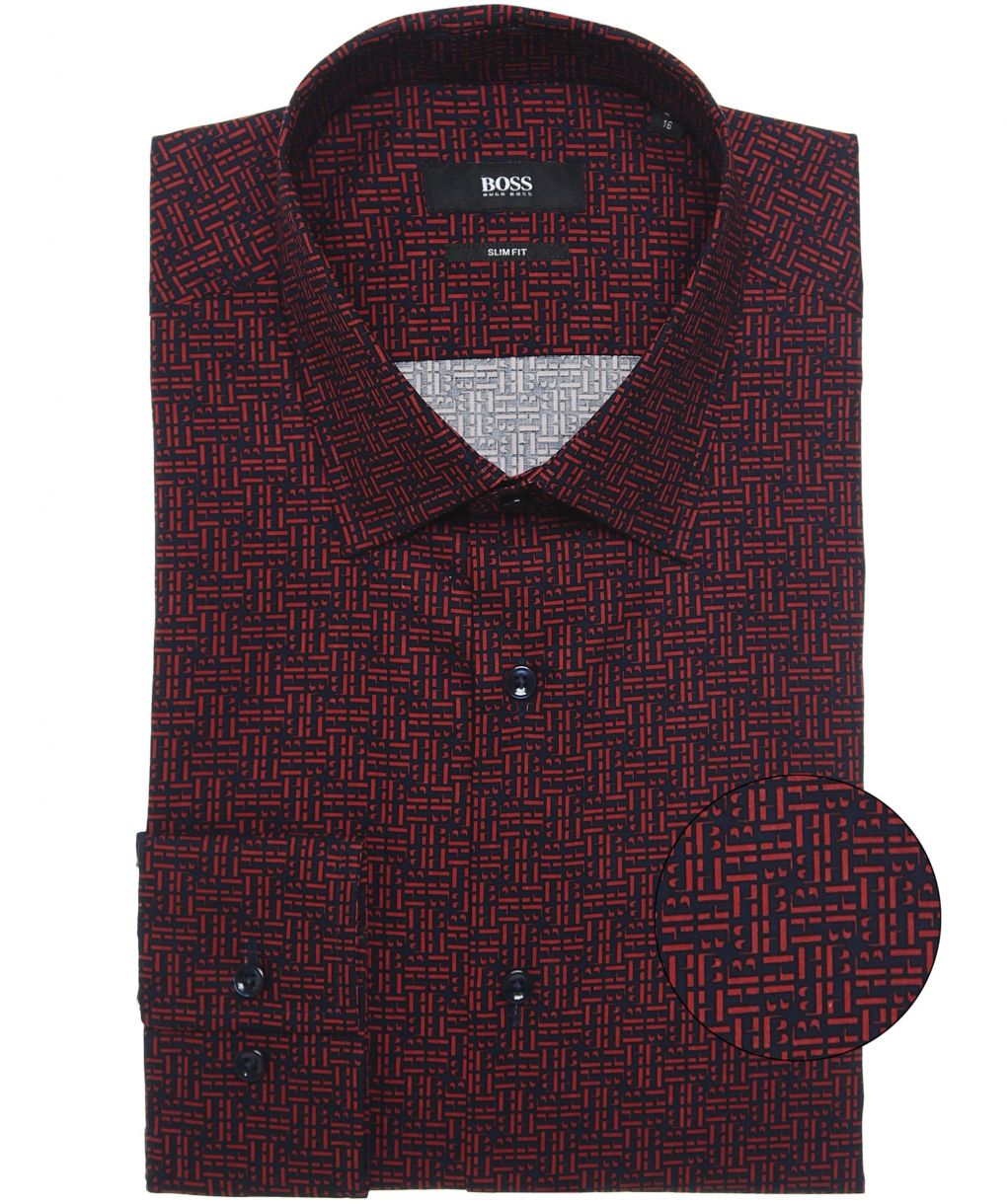 BOSS Slim Fit Monogram Jango Shirt | Jules B