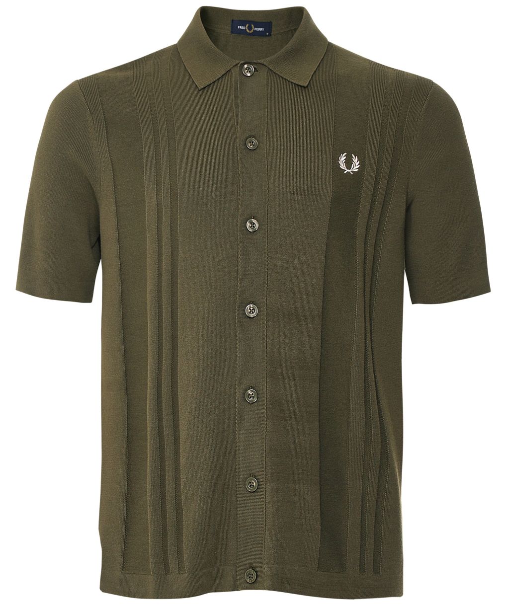 Fred Perry Uniform Green Knitted Shirt | Jules B