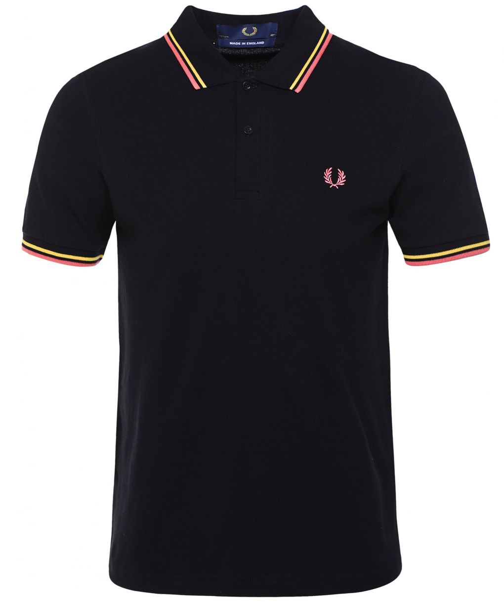 Fred Perry Black Twin Tipped Polo Shirt M12 N06 | Jules B