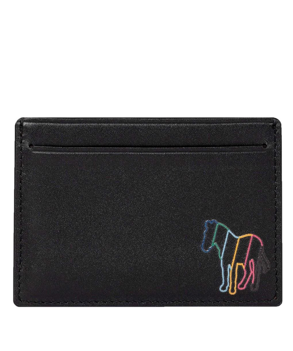 Paul Smith Black Leather Zebra Card Holder