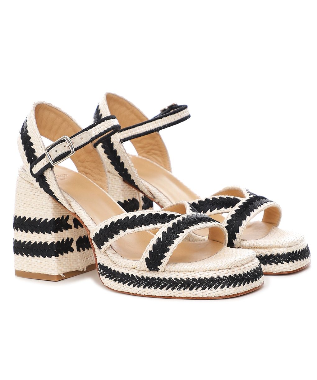 Castaner Vega Embroidered Raffia Sandals