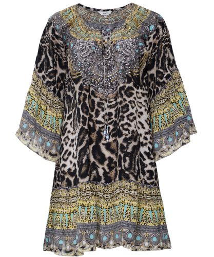 Inoa Brown Siberia Silk Gypsy Dress | Jules B