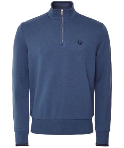 Fred Perry Midnight Blue Half Zip Sweatshirt | Jules B