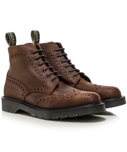 Loake Leather Gage Brogue Boots | Jules B