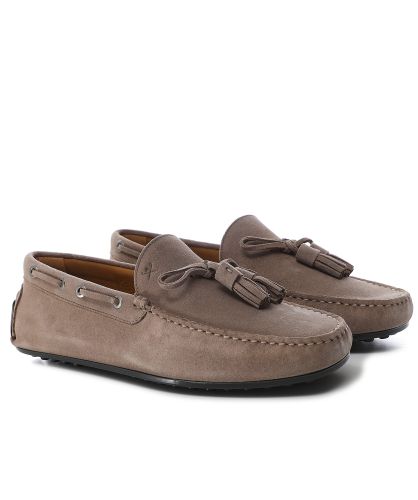 Hackett Suede Driver Tassel Loafers