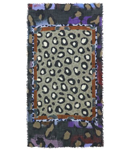 Ahujasons Animal Print Wool Scarf