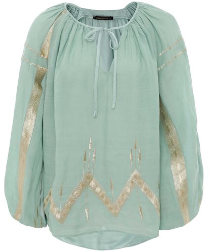 Greek Archaic Kori Embroidered Blouse
