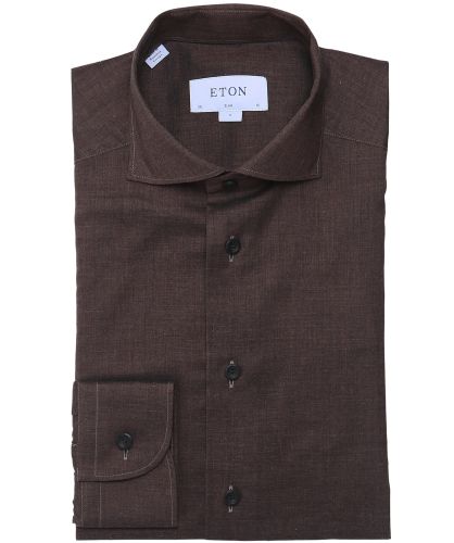 Eton Slim Fit Herringbone Flannel Shirt | Jules B
