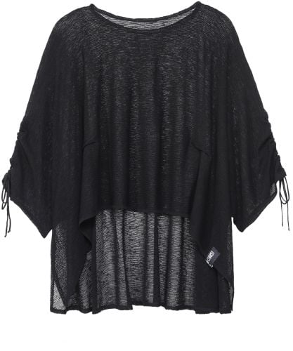 Philomena Christ Black Gauge Poncho | Jules B