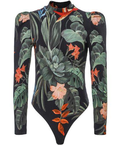 Farm Rio Midnight Macaw Fiesta Bodysuit