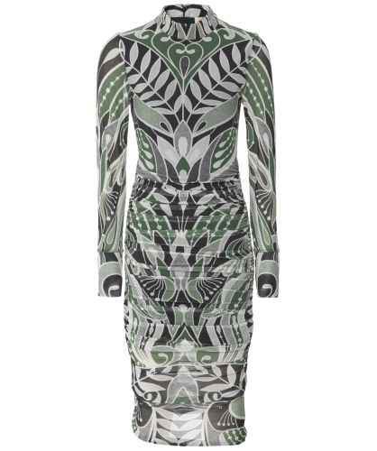 Farm Rio Lace Nature Tulle Midi Dress