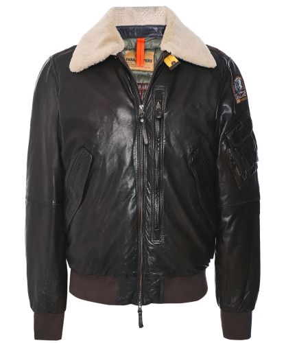Parajumpers Brown Waxed Leather Josh Jacket | Jules B