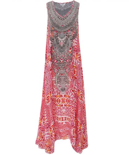 Inoa Red Shiraz Silk Maxi Dress | Jules B