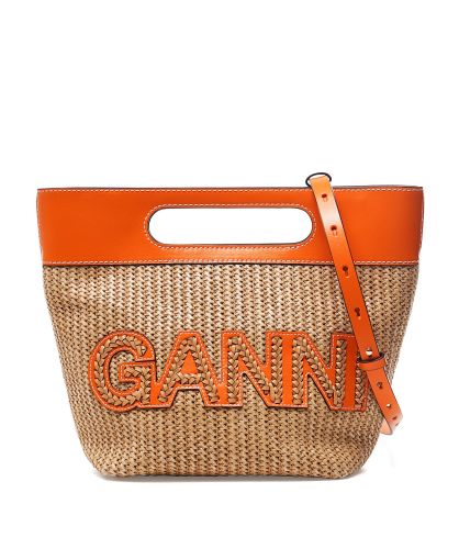 Ganni Raffia Kraft Tote Bag | Jules B