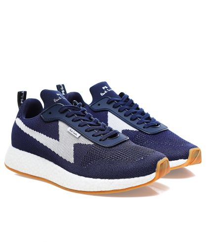 Paul Smith Navy Knitted Zeus Trainers | Jules B