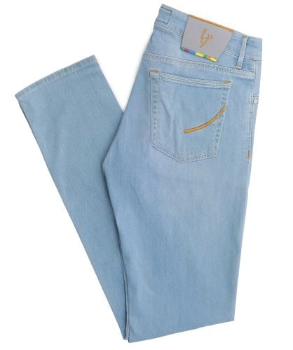 HandPicked Blue Slim Fit Ravello Jeans