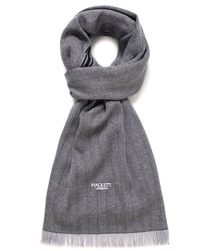 Hackett Cotton Wool Herringbone Scarf | Jules B