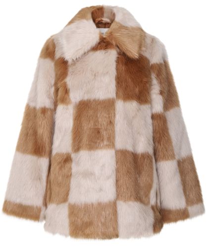 Stand Studio Faux Fur Check Nani Jacket | Jules B