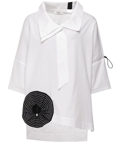Bize White Oversized Asymmetric Shirt | Jules B