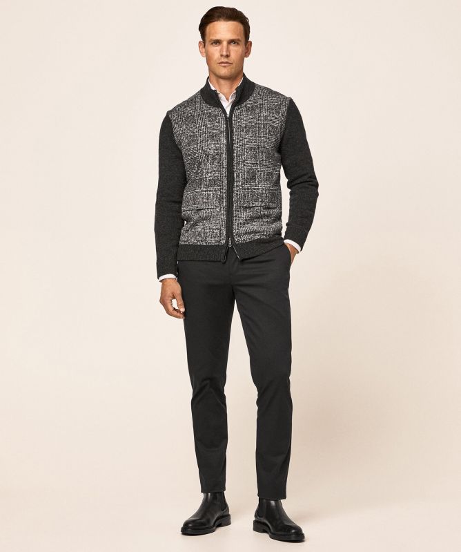 Hackett Merino Prince of Wales Check Cardigan | Jules B