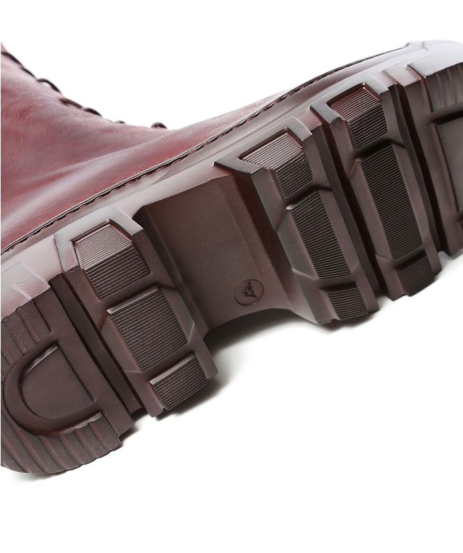 Lofina Red Gasoline Lace Leather Boots | Jules B