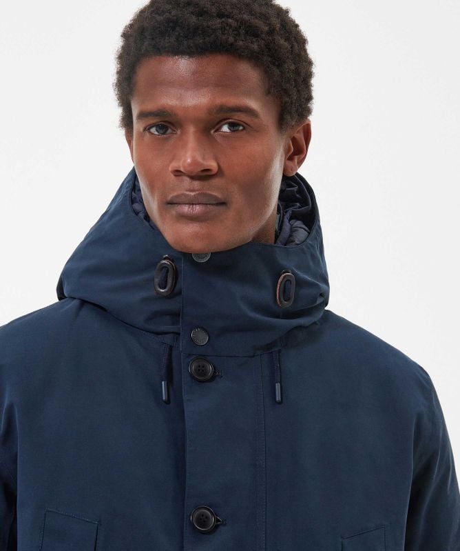 Barbour Navy Waterproof Antarctic Parka | Jules B