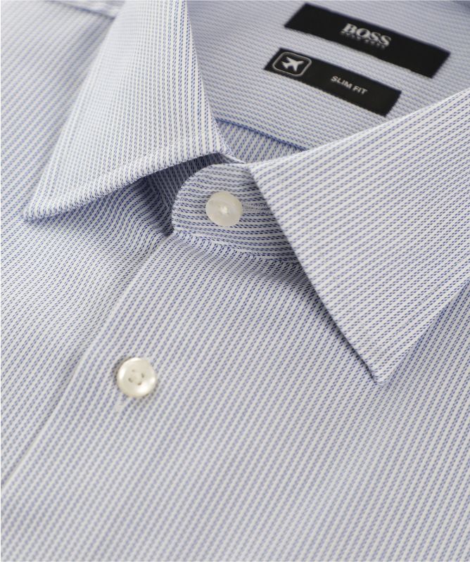 BOSS Blue Slim Fit Striped Jango Shirt | Jules B