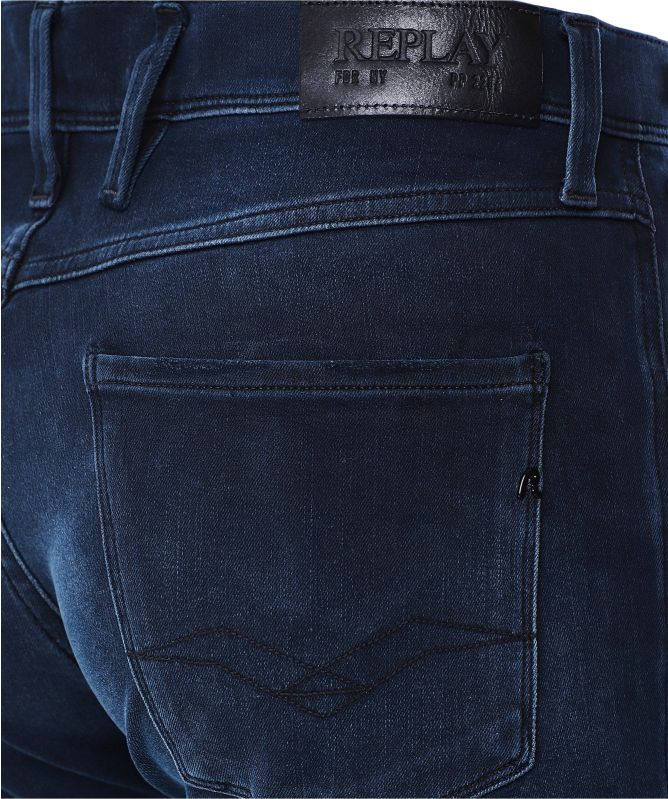 Replay Dark Blue Slim Fit Hyperflex Anbass Jeans | Jules B