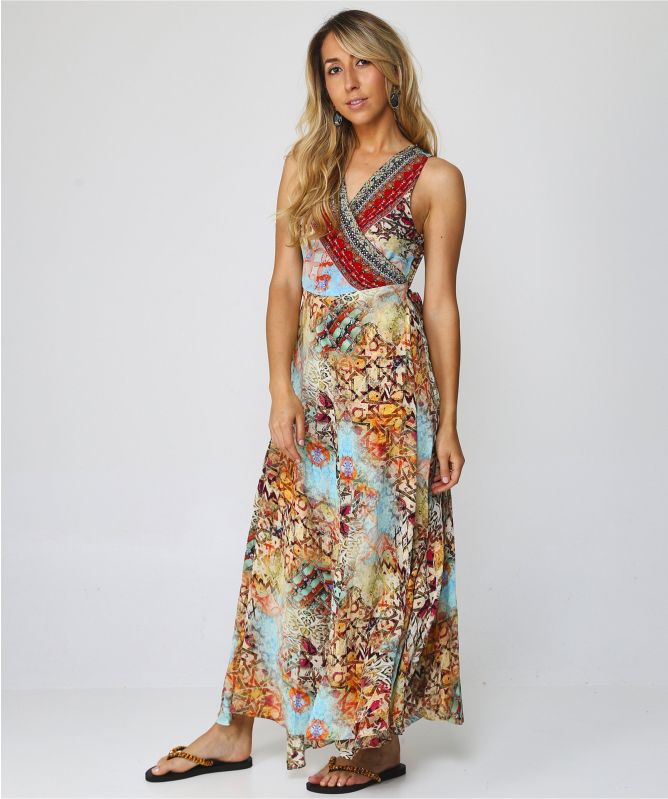 Inoa Gaia Arizona Silk Wrap Dress | Jules B