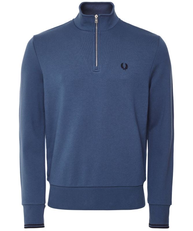 Fred Perry Midnight Blue Half Zip Sweatshirt | Jules B