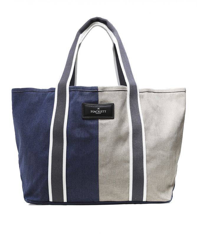 Hackett Blue Colour Block Canvas Tote Bag | Jules B