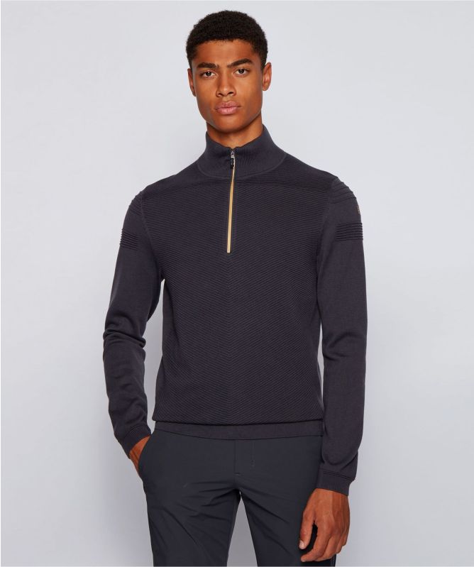 BOSS Black Half-Zip Zomin Jumper | Jules B