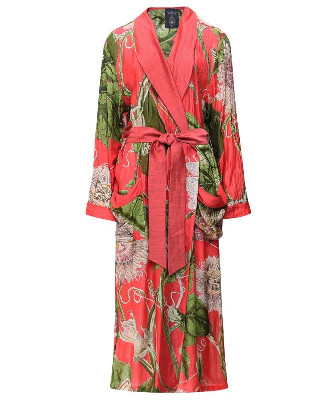 One Hundred Stars Coral Kew Passion Flower Full Length Gown | Jules B