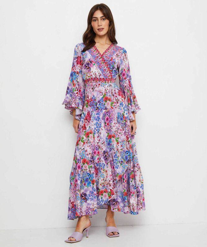 Inoa Silk Daisy Maxi Dress
