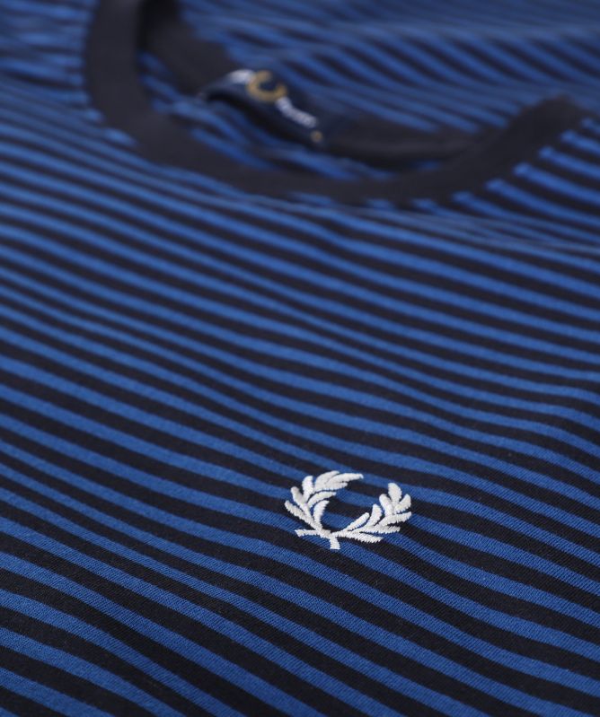 Fred Perry Blue Fine Stripe T-Shirt | Jules B