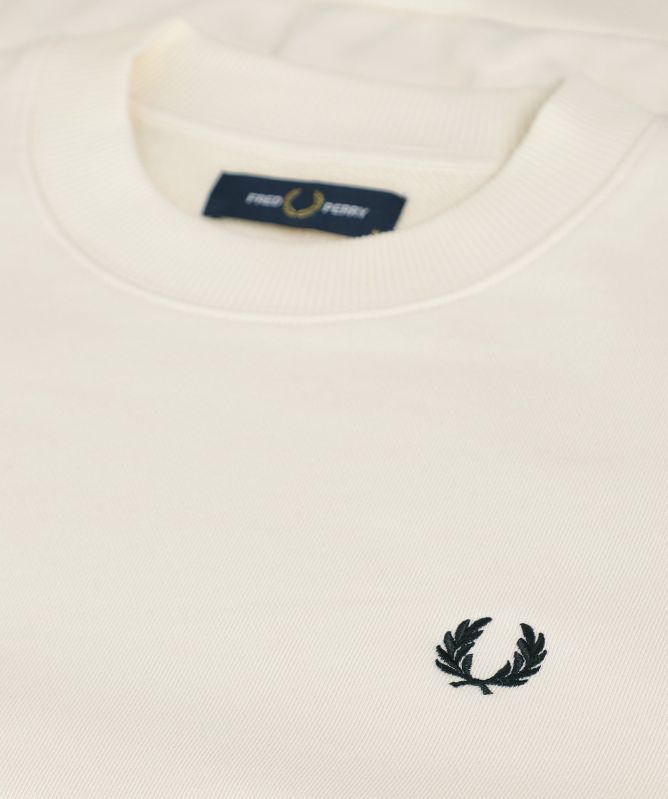 Fred Perry Ecru Crew Neck Sweatshirt | Jules B