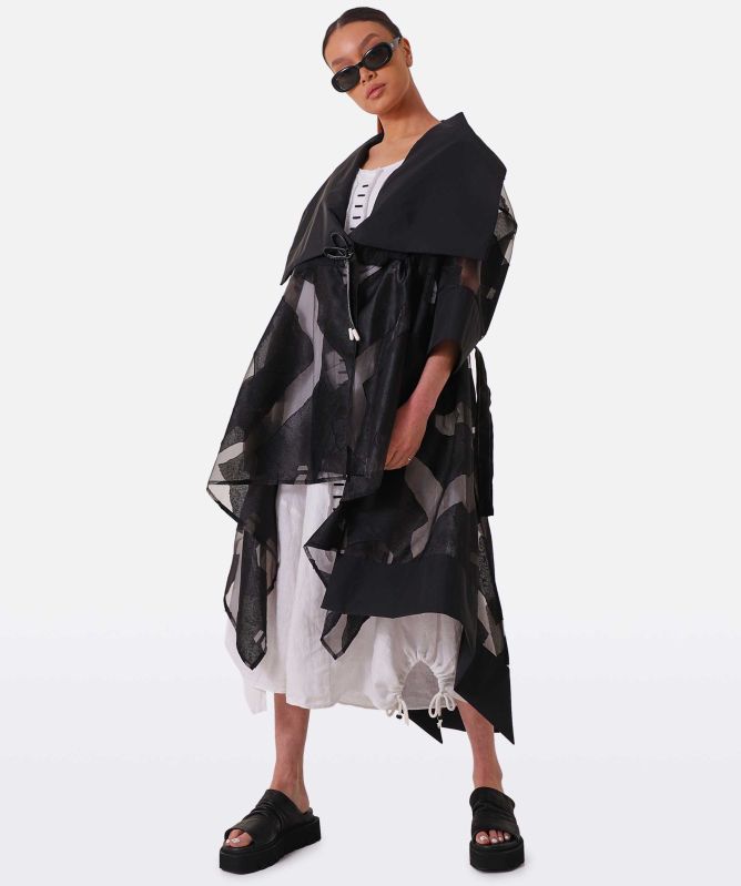 Bize Black Sheer Oversized Jacket | Jules B