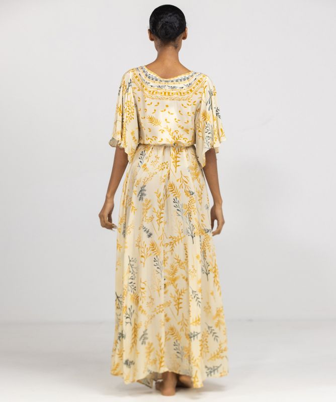 Inoa Yellow Brisbane Silk Gaia Dress | Jules B