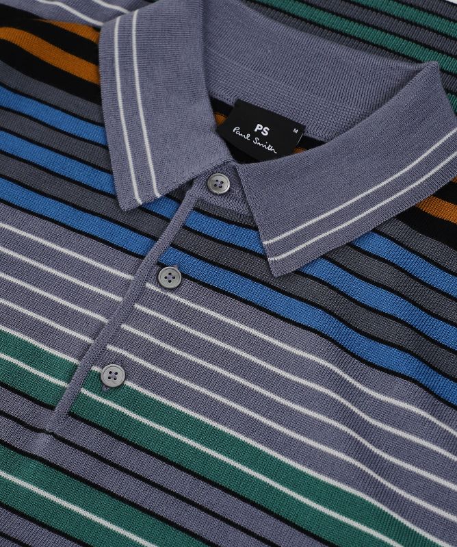 Paul Smith Merino Striped Polo Shirt