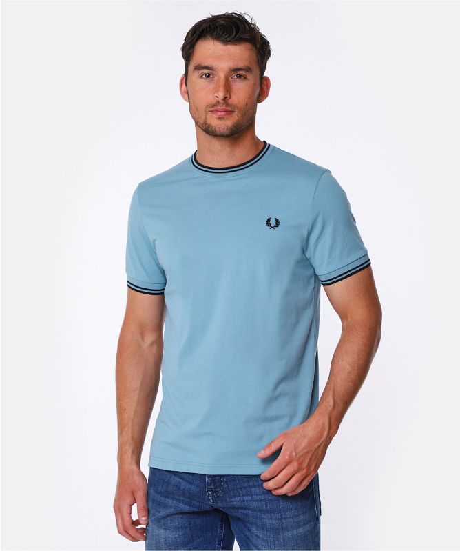 Fred Perry Blue Twin Tipped T-Shirt M1588 A88 | Jules B