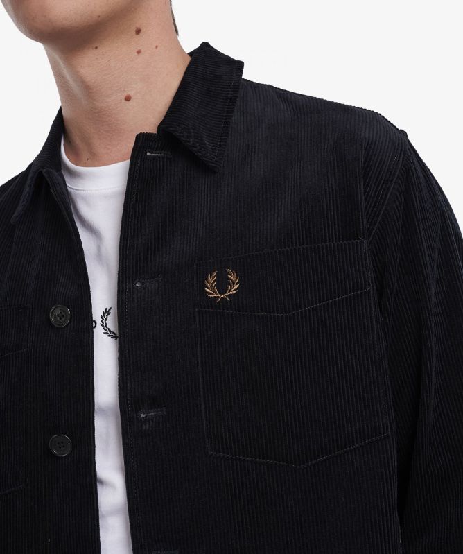 Fred Perry Navy Corduroy Overshirt | Jules B
