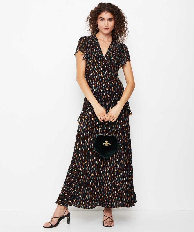 RIXO Jane Tiered Silk Maxi Dress | Jules B