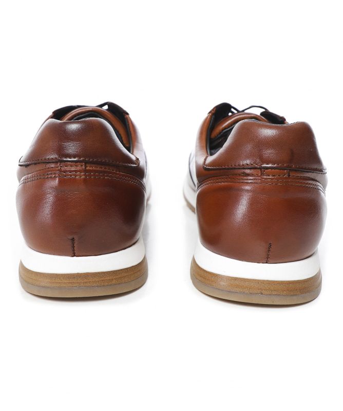 Loake Brown Burnished Leather Bannister Trainers | Jules B