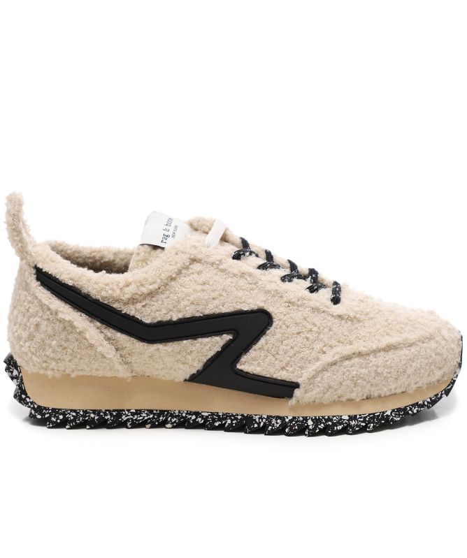 Rag and Bone Beige Recycled Sherpa Retro Trainers | Jules B