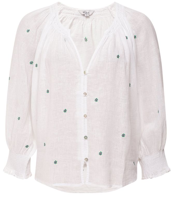 Rails Mariah White Daisy Embroidered Shirt | Jules B