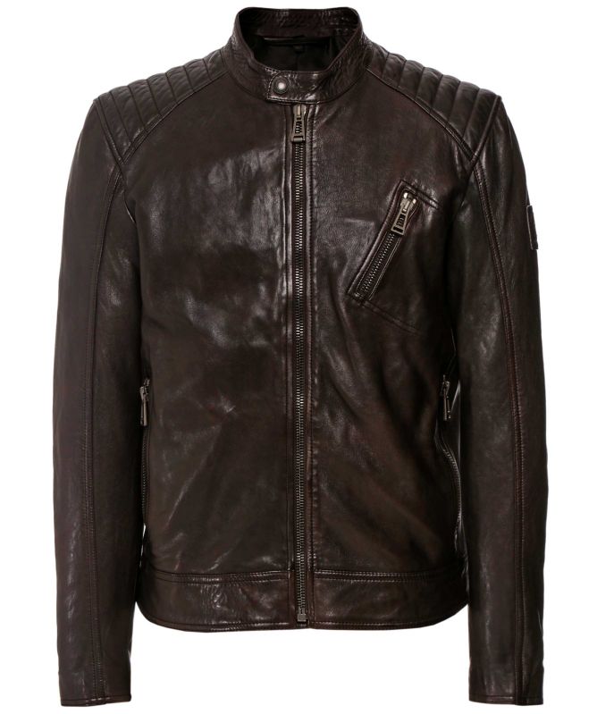 Belstaff Leather V Racer Jacket | Jules B