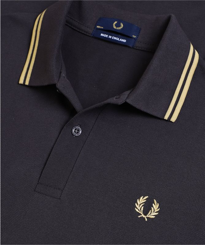 Fred Perry Grey Twin Tipped Polo Shirt M12 297 | Jules B