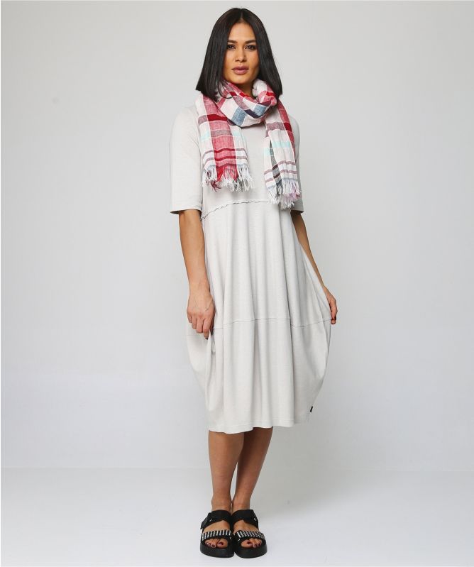 Oska Ischiko Linen Blend Check Scarf | Jules B