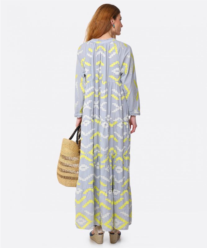 Kori Grey Rhombus Cotton Maxi Dress | Jules B